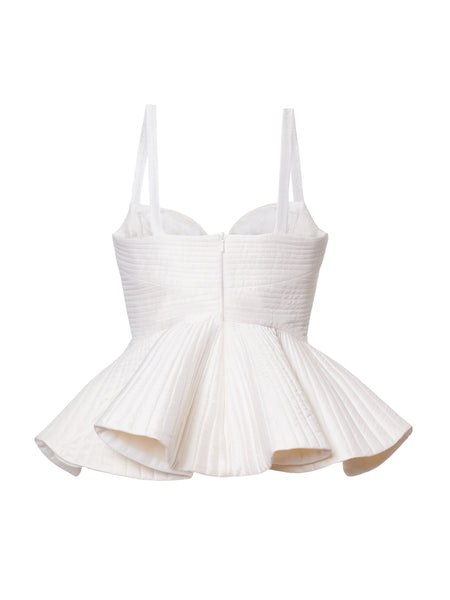 Quilted Corset Ruffle Top – ALKHEMY STUDIO